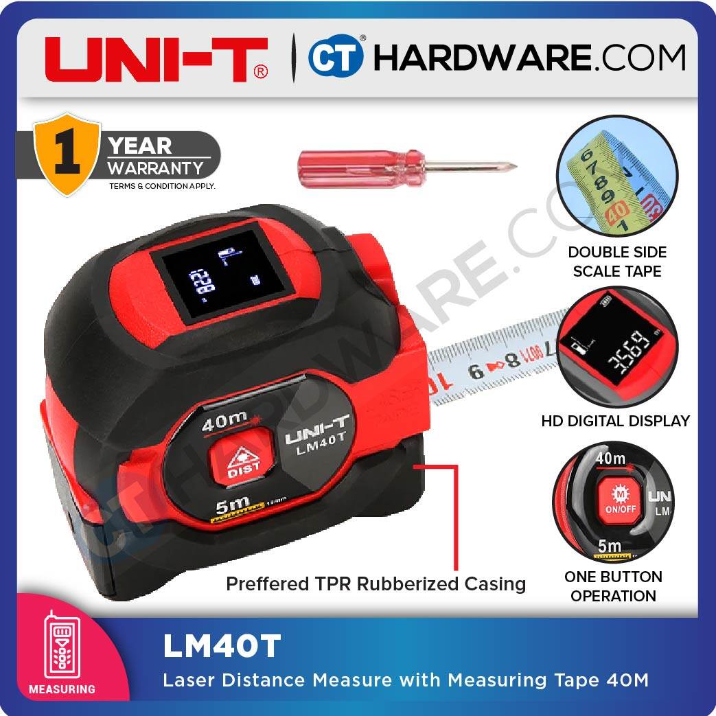 UNI-T LM40T Laser Tape Measure - HSE Market Ghana